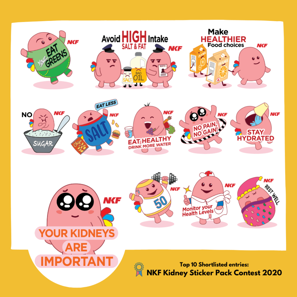 NKF Kidney Sticker Packs | The National Kidney Foundation (NKF) Singapore