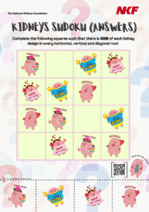 Activity Sheets – The National Kidney Foundation (NKF) Singapore